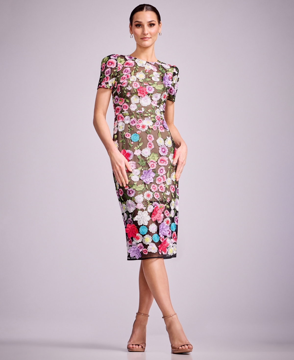 Click here for Dress the Population Womens Puff Short-Sleeve Body... prices
