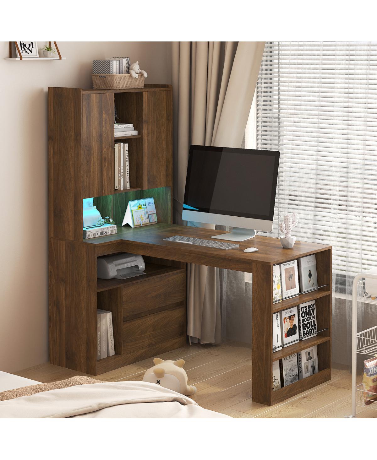 Click here for Streamdale Furniture L-Shaped Desk with Drawers  L... prices