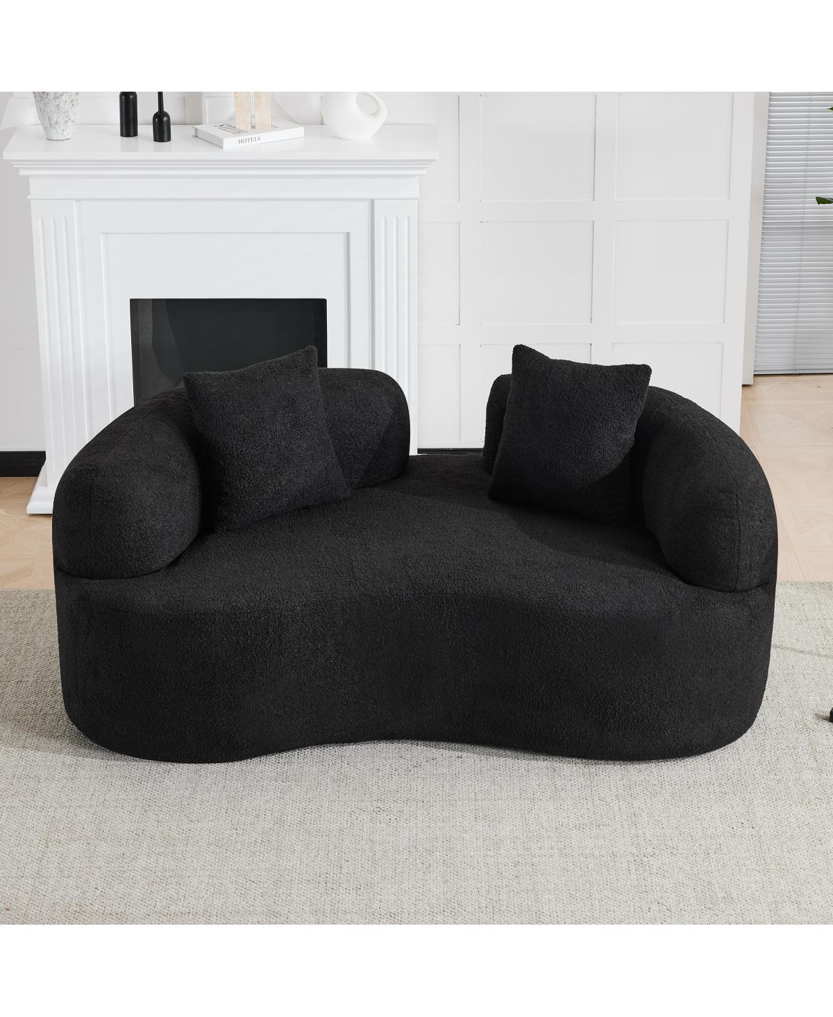 Click here for Streamdale Furniture Curved Loveseat Sofa  Teddy V... prices