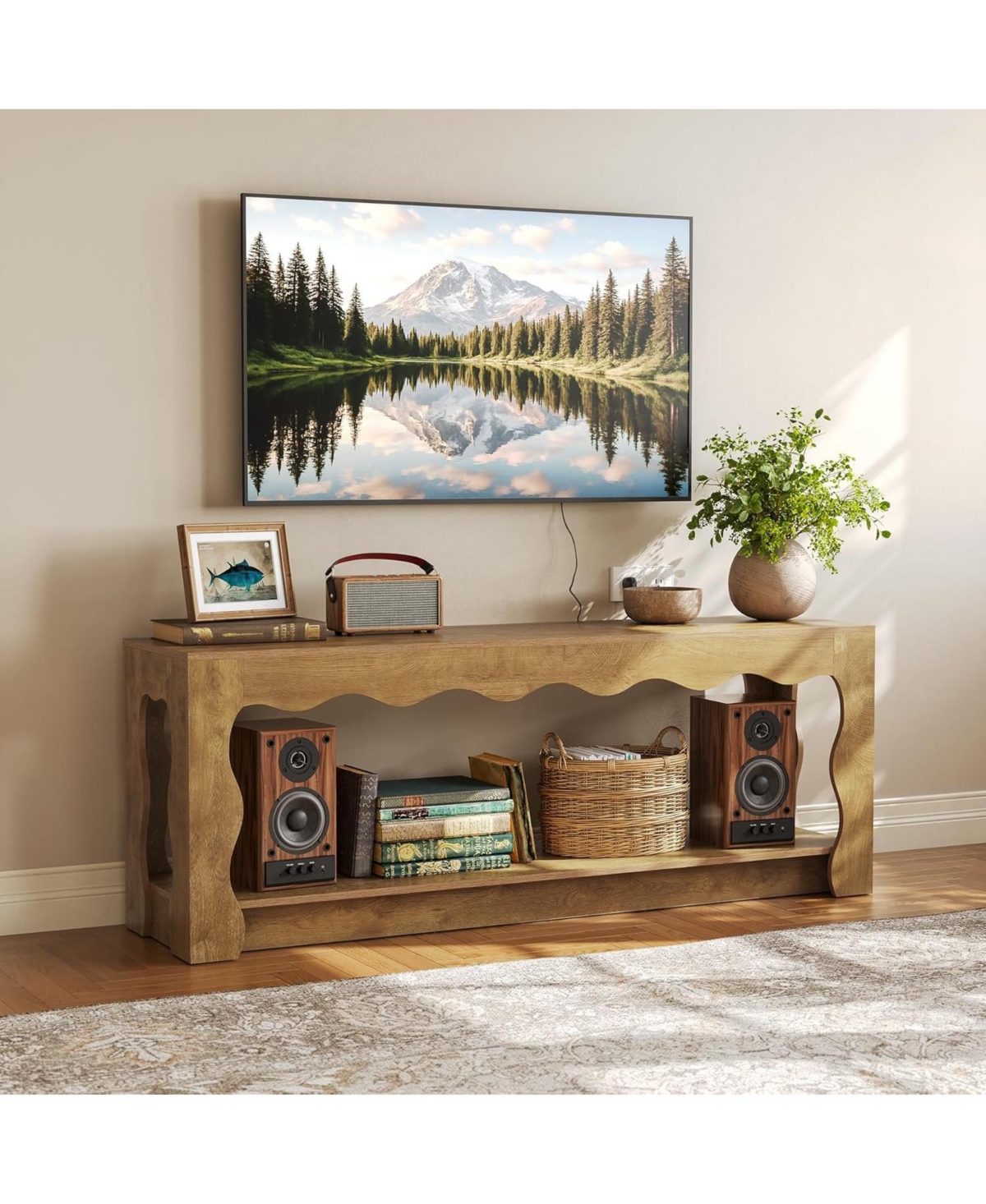 Click here for Tribesigns Tv Stand for 65 Inch Tv  Wooden Enterta... prices