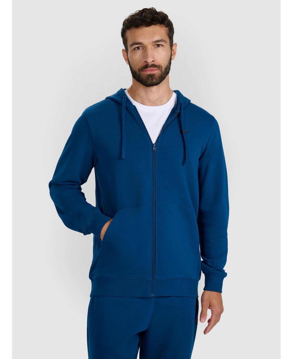 Click here for 4F Mens Men s Zip-Up Sweatshirt With A Hood - Teal prices