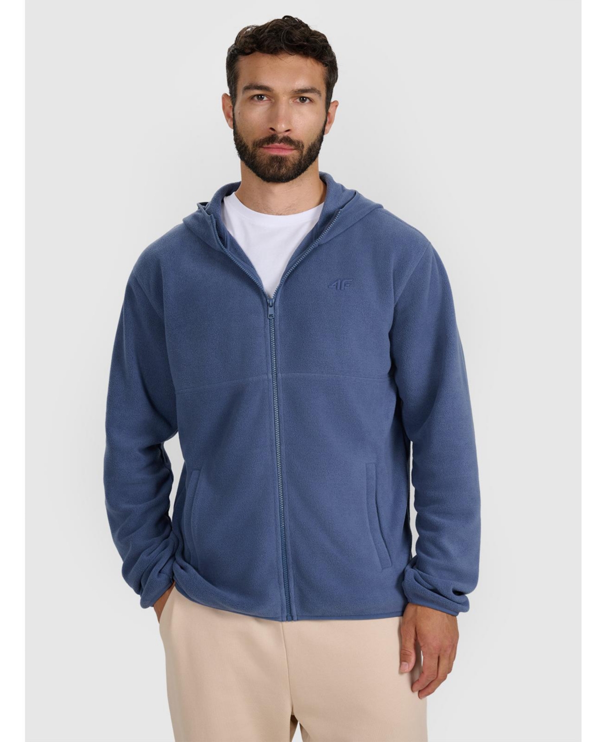 Click here for 4F Mens Men s Zip-Up Sweatshirt With A Hood - Deni... prices