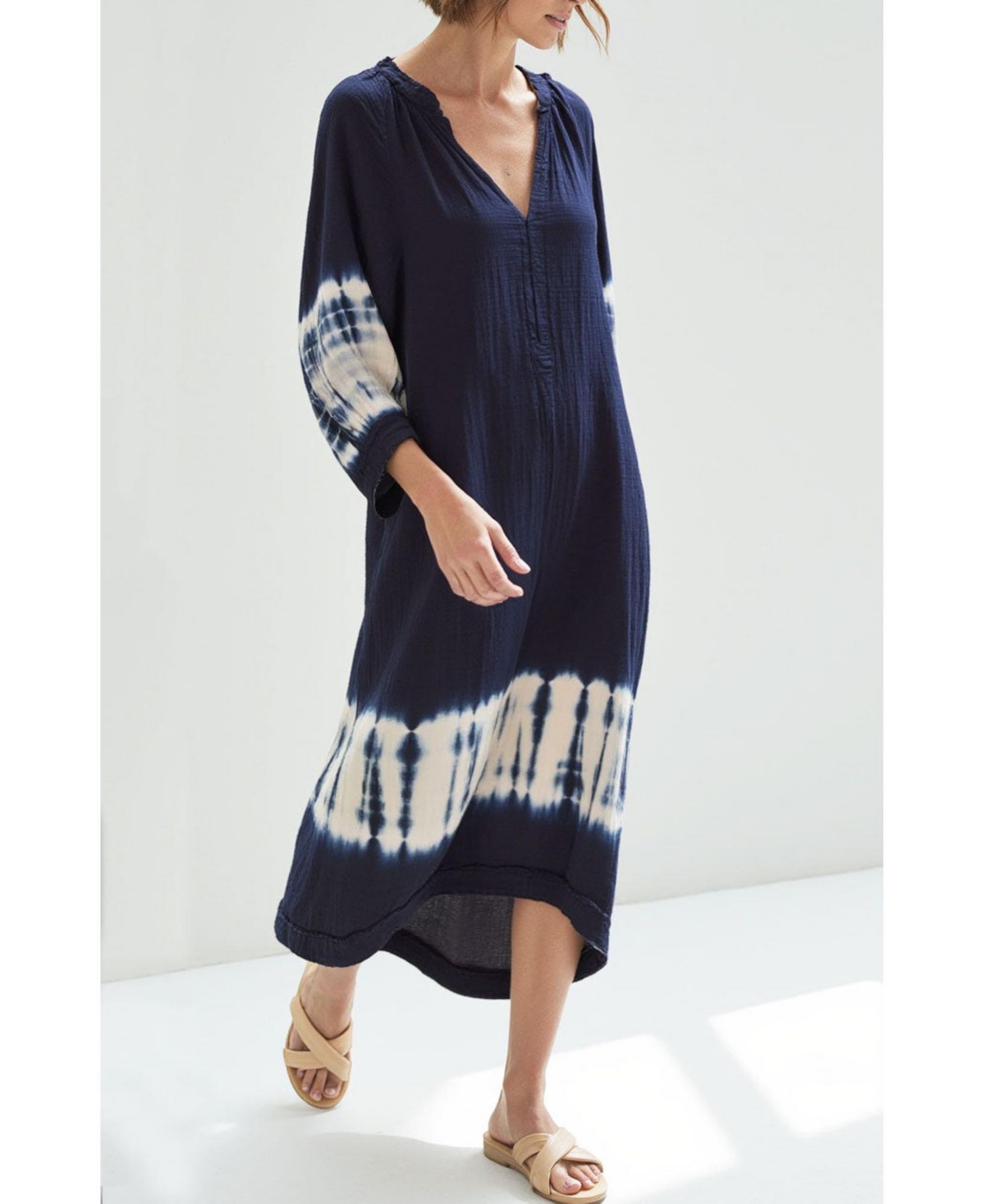 Click here for Ocean+Main Womens Ocean+Main Tie Dye Gauze Dress w... prices