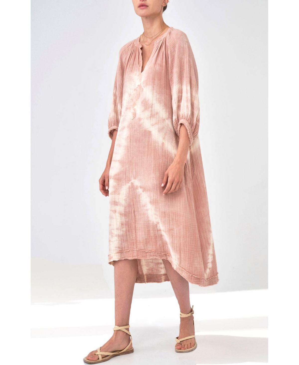 Click here for Ocean+Main Plus Size Ocean+Main Tie Dye Gauze Dres... prices