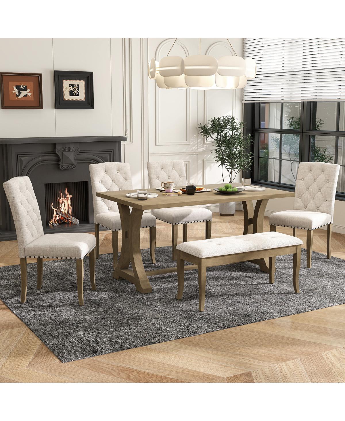 Click here for Streamdale Furniture Farmhouse Dining Table Set -... prices
