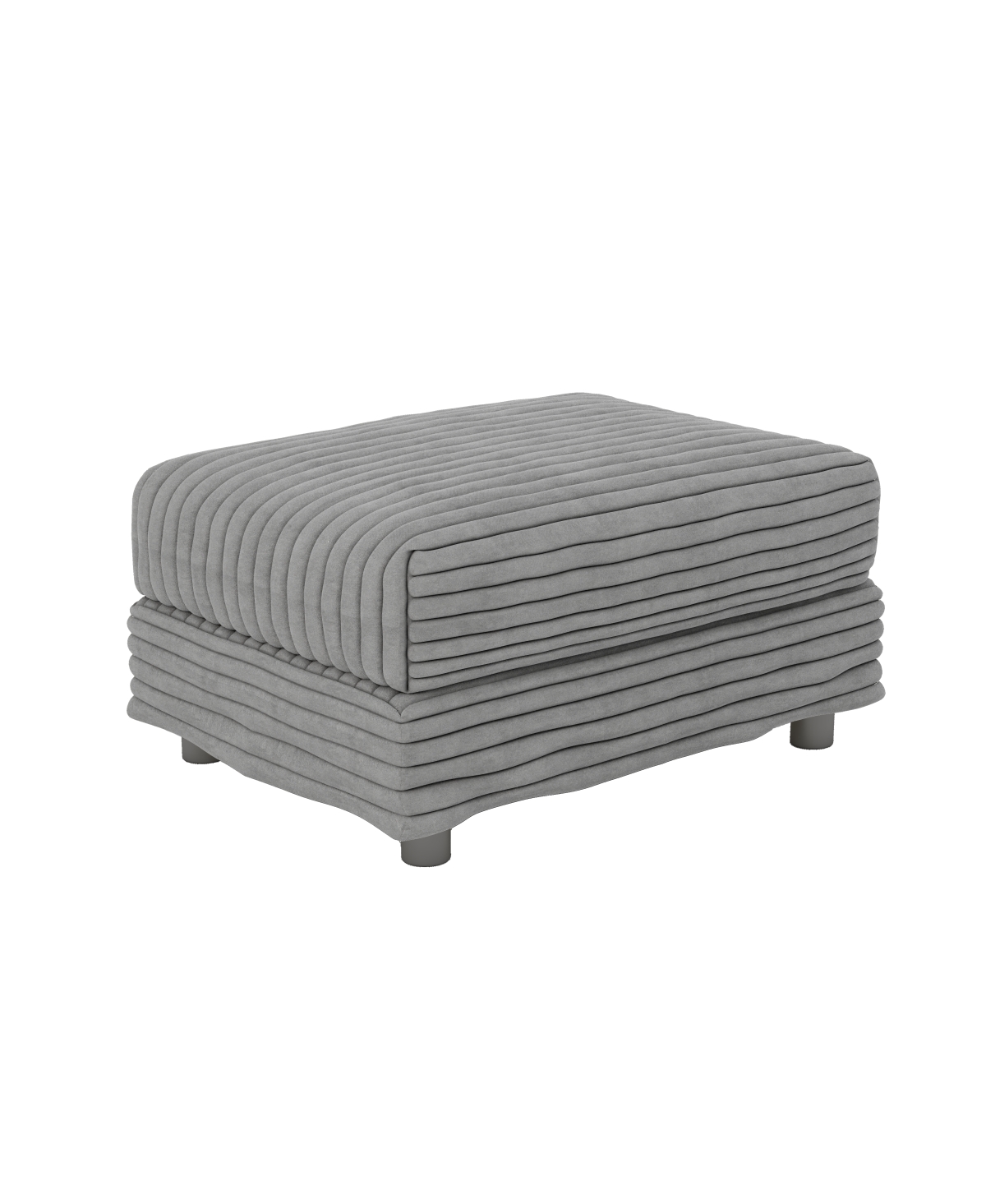 Click here for Streamdale Furniture Plush Corduroy Ottoman. - Gre... prices