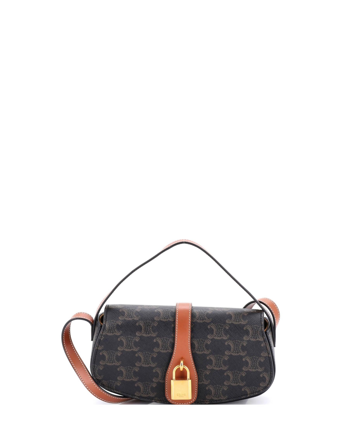 Click here for Pre-Owned Celine Tabou Clutch with Strap Triomphe... prices