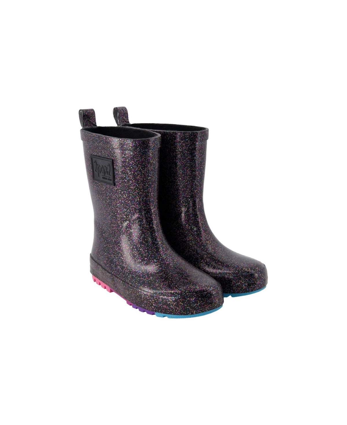 Click here for Deux par Deux Girls Rain Boots - Glittery black prices