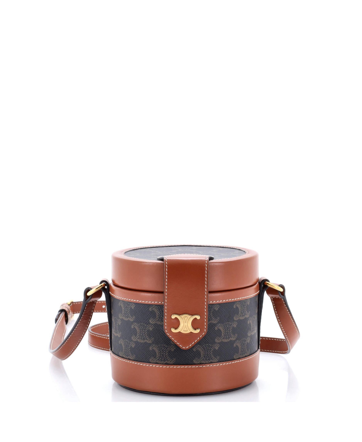 Click here for Pre-Owned Celine Small Tambour Bag Triomphe Coated... prices