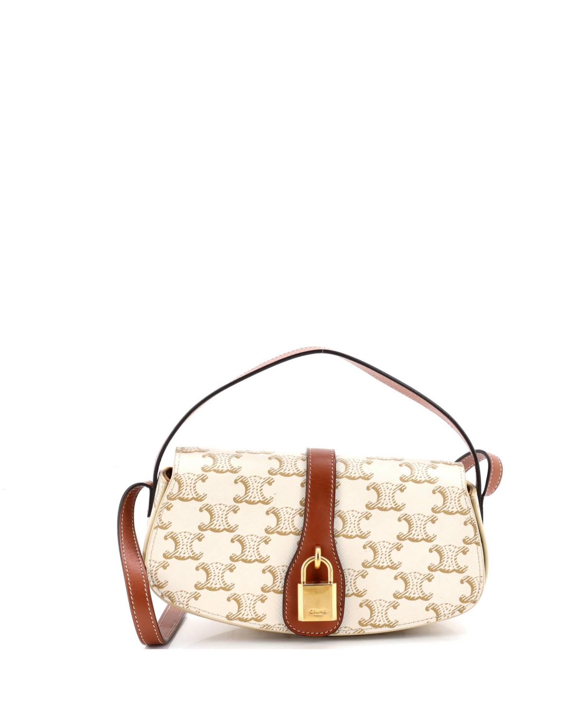 Click here for Pre-Owned Celine Tabou Clutch with Strap Triomphe... prices