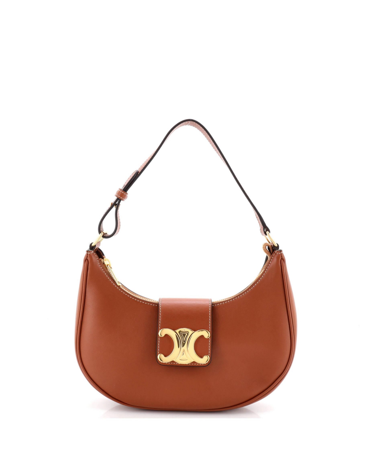 Click here for Pre-Owned Celine Ava Triomphe Bag Leather - Brown prices