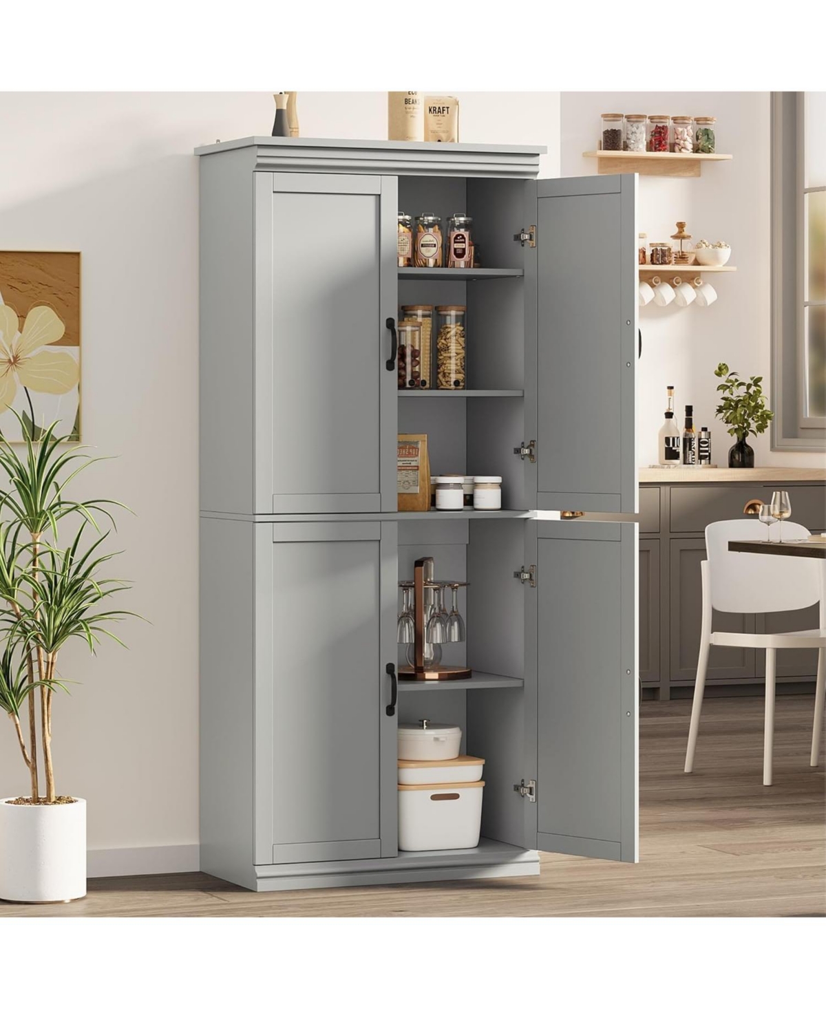 Click here for gaomon Pantry Cabinet  Freestanding Kitchen Pantry... prices