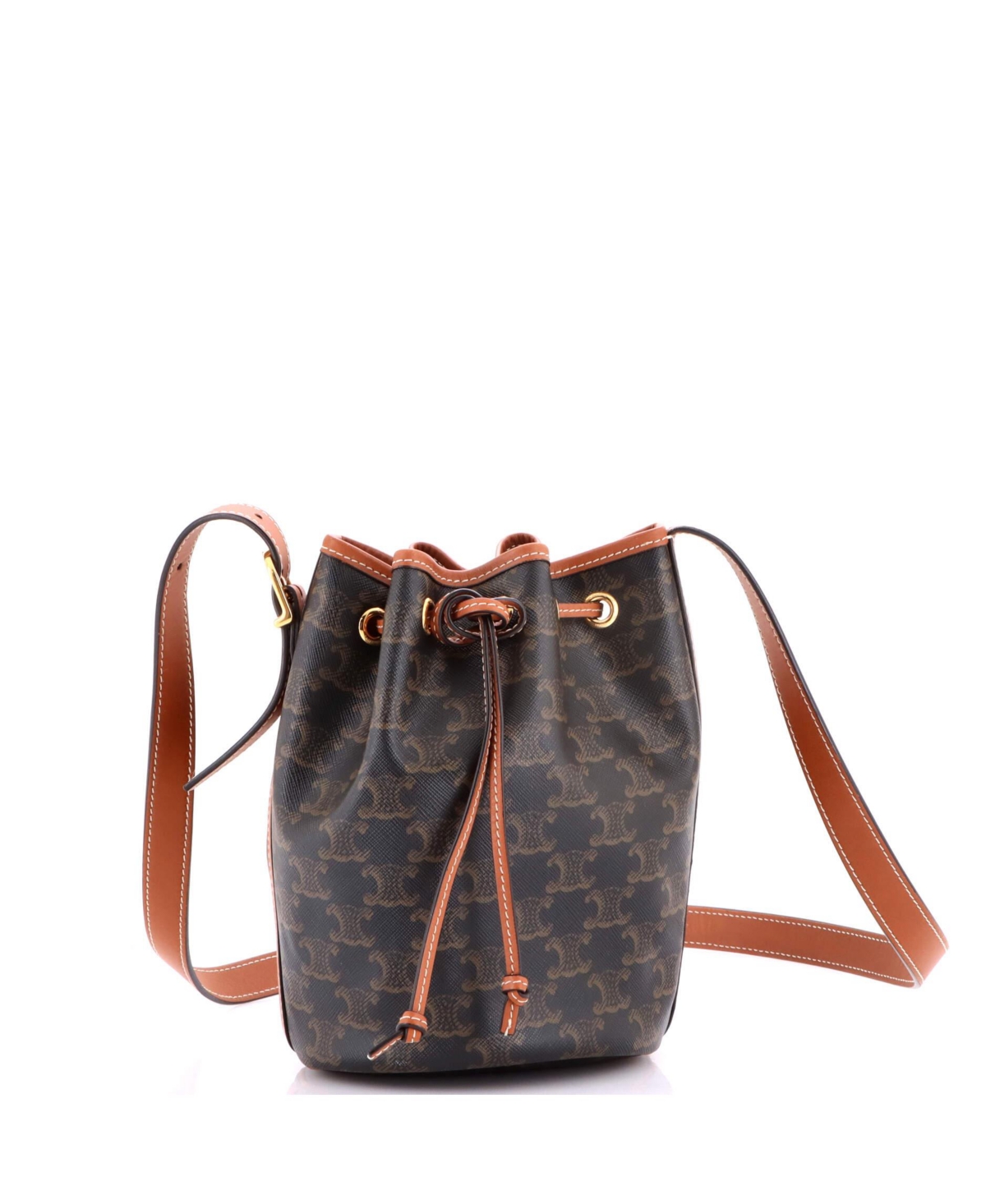 Click here for Pre-Owned Celine Small Drawstring Bucket Bag Triom... prices