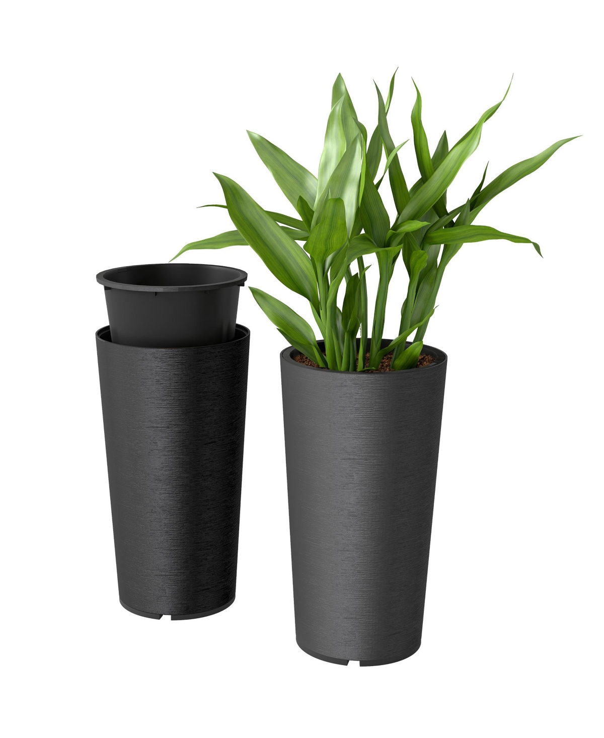Click here for Outsunny 29 Inch Tall Planters  Set of 2 Plastic F... prices