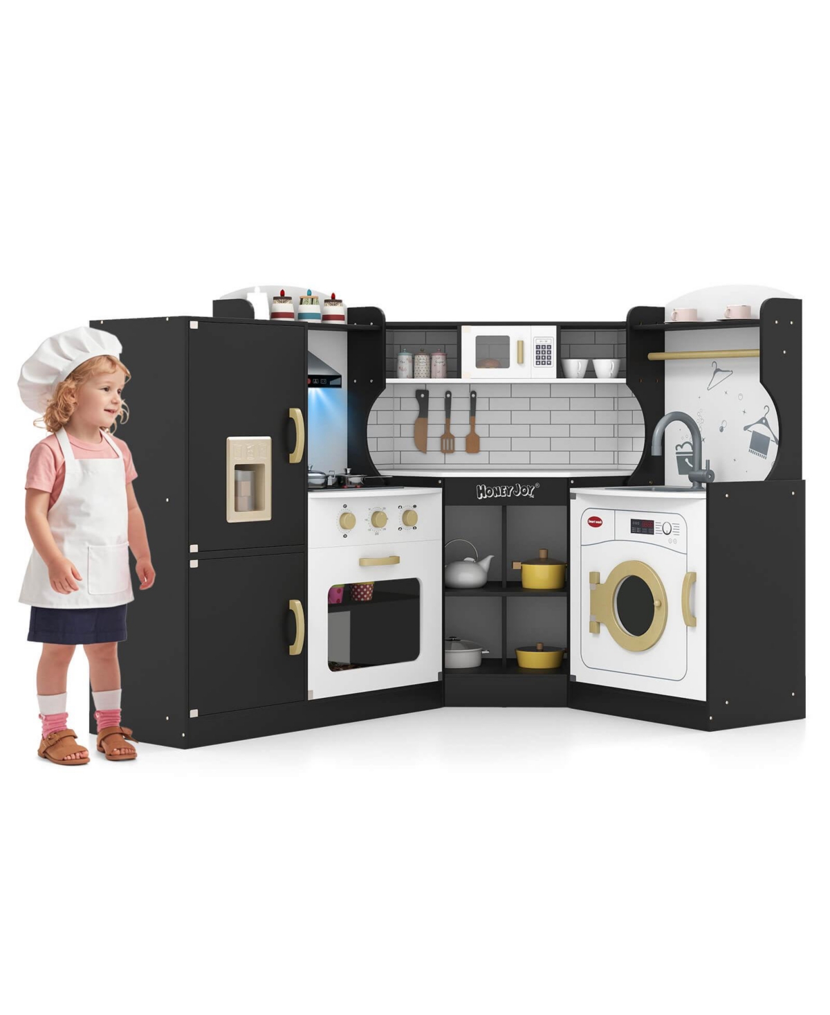 Click here for Corner Play Kitchen Toddler Kitchen Playset with R... prices