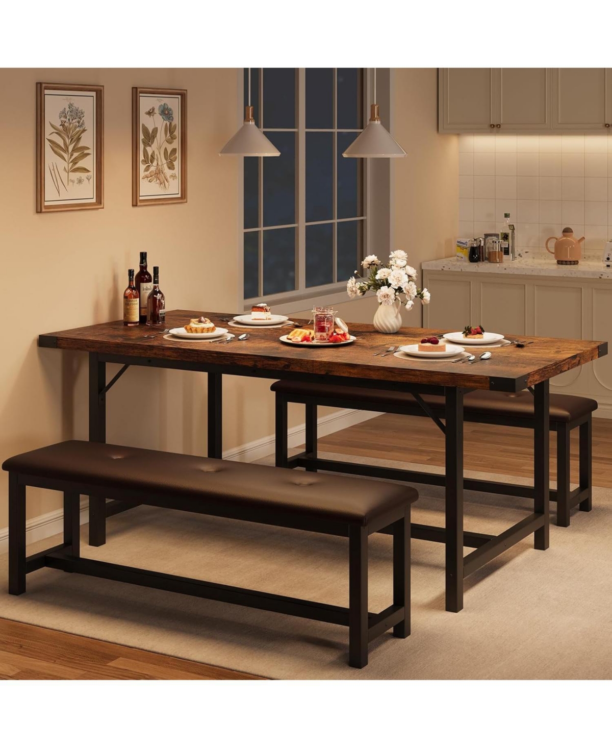 Click here for gaomon 3-Piece 63" Extendable Rectangular Din... prices