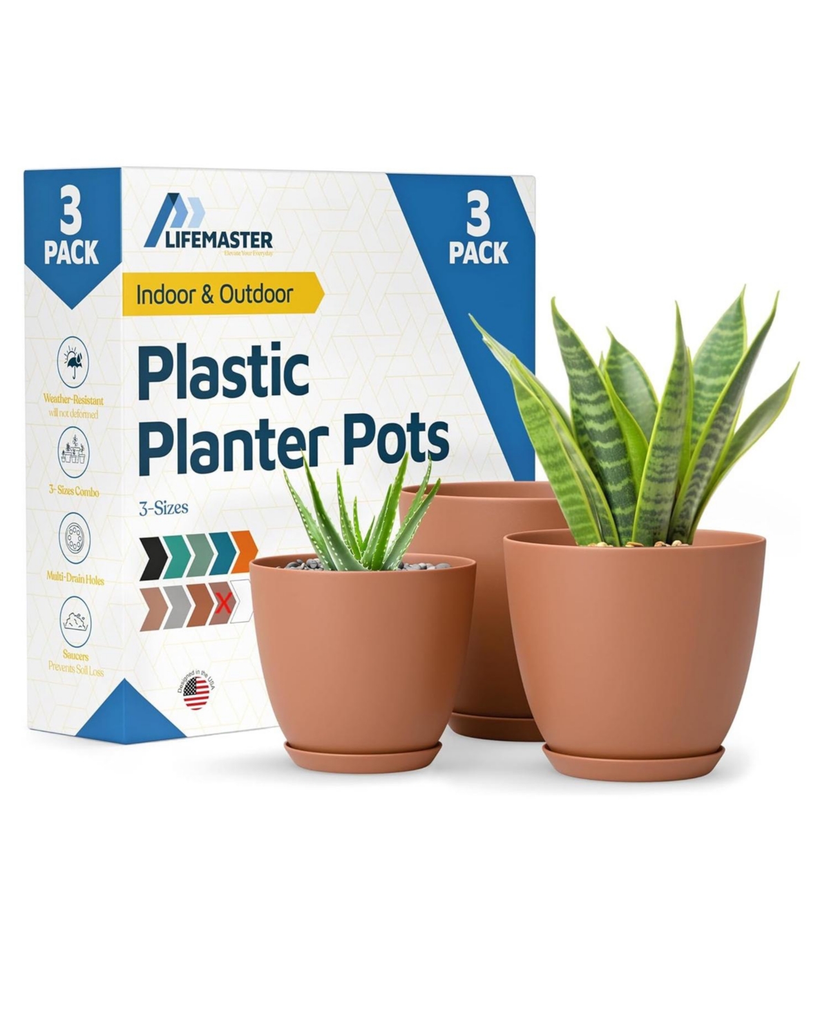 Click here for Terracotta Plant Pots with Drainage Holes & Saucer... prices