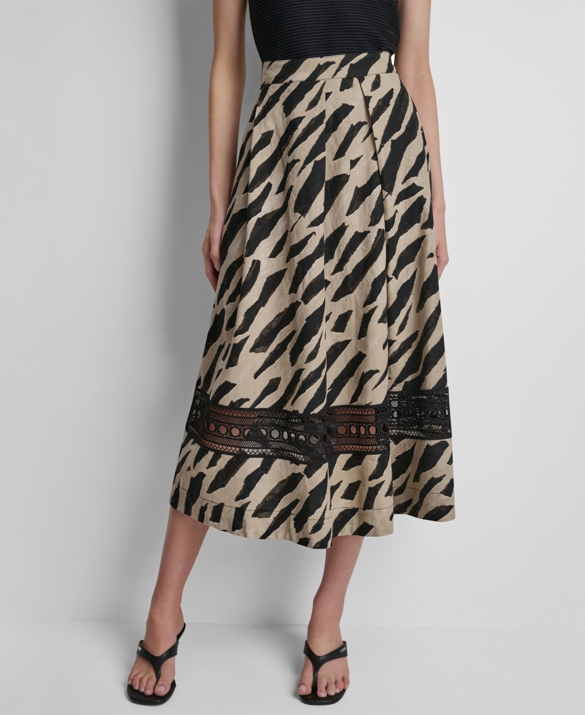 Click here for Dkny Womens Printed Loop Lace Skirt - Geo Animal prices