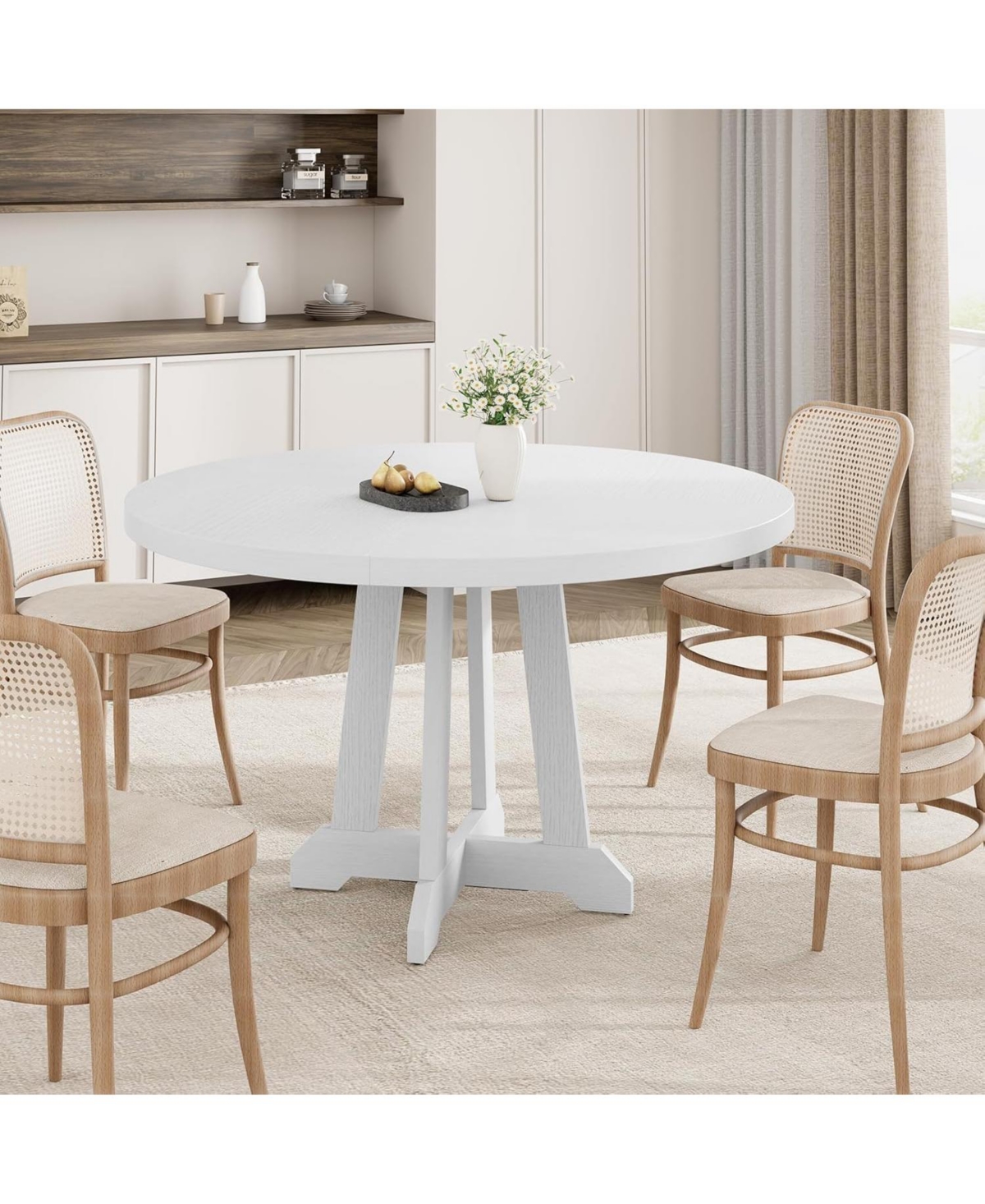 Click here for gaomon 47 Round Farmhouse Dining Table â X-Shape... prices