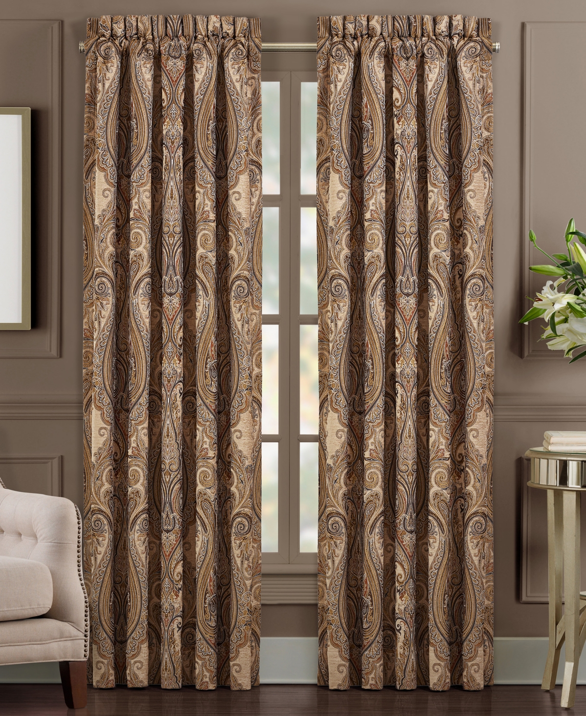 Click here for J Queen New York Luciana Window Panel Pair  50 x 8... prices