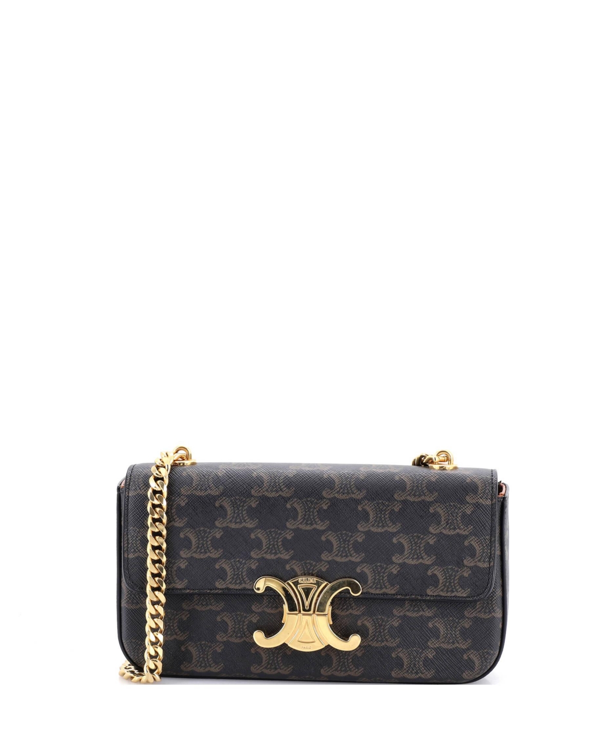 Click here for Pre-Owned Celine Small Triomphe Chain Shoulder Bag... prices