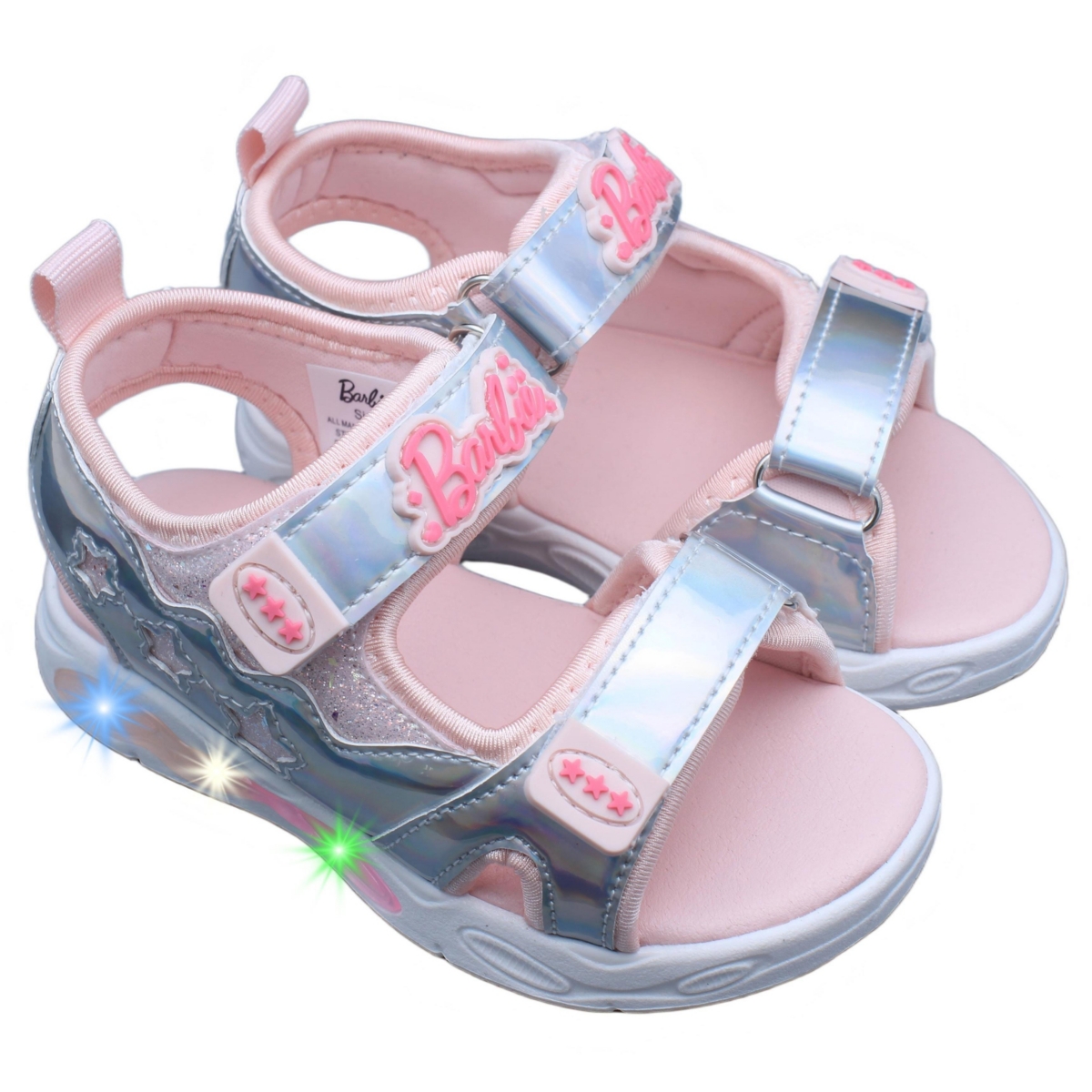 Click here for Barbie Toddler Light-Up Sandals - Light pink star prices