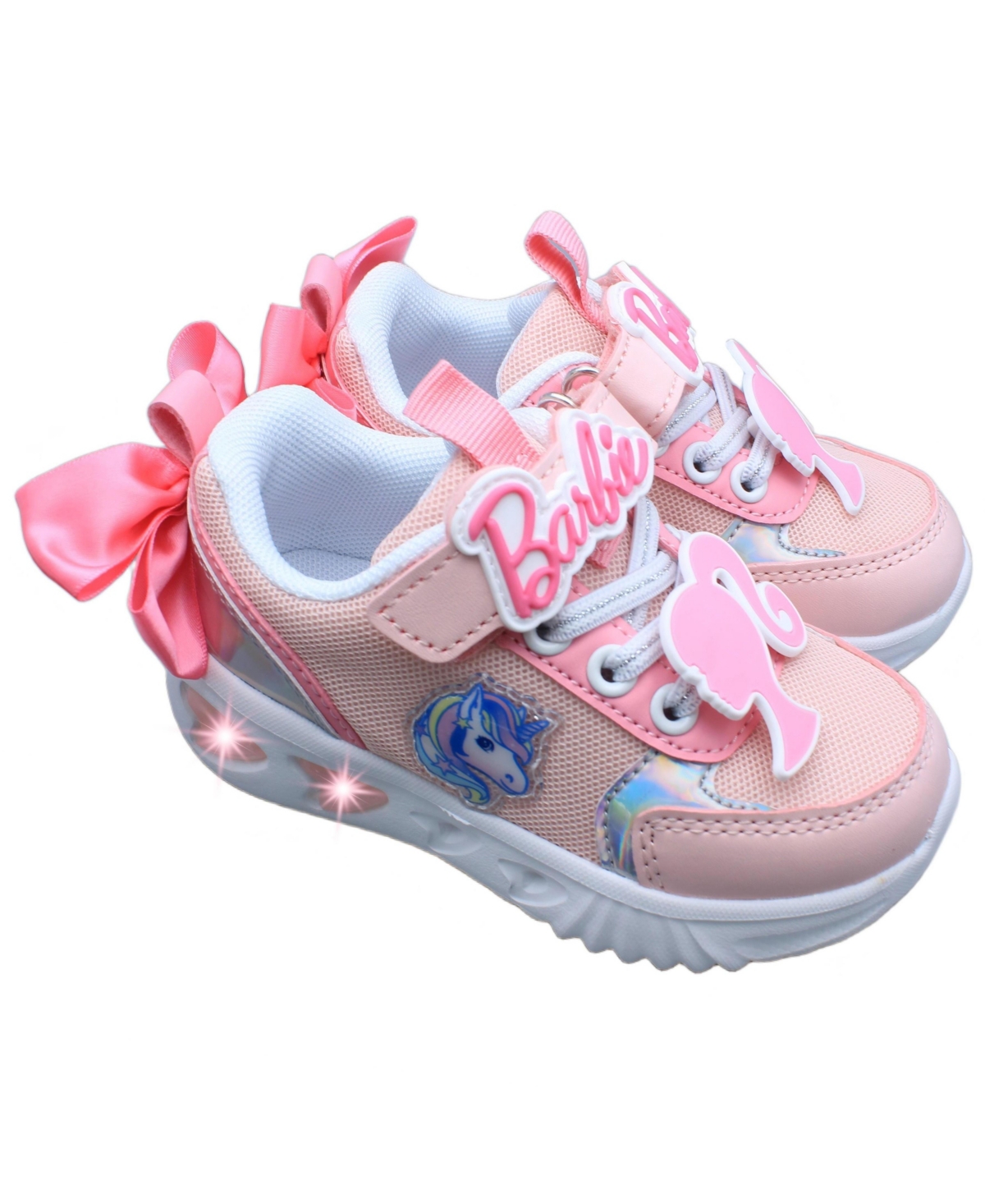 Click here for Barbie Toddler Light-Up Sneakers - Light pink unic... prices