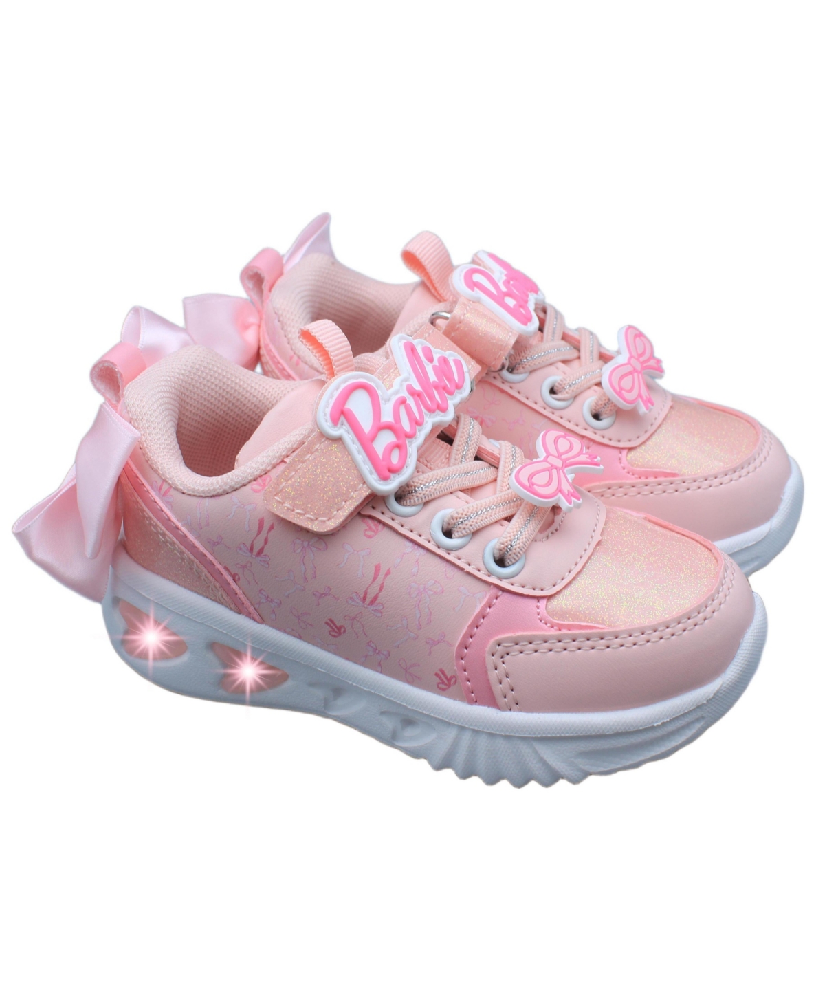 Click here for Barbie Toddler Light-Up Sneakers - Light pink bow prices