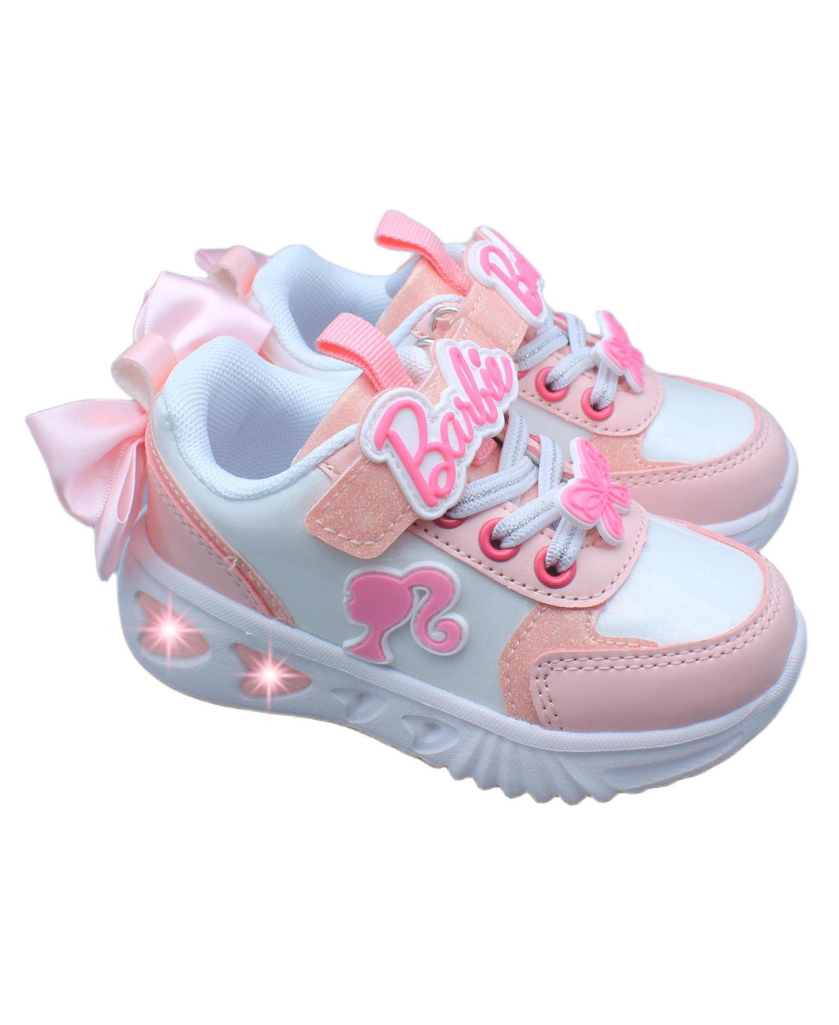Click here for Barbie Toddler Light-Up Sneakers - Pink and white prices