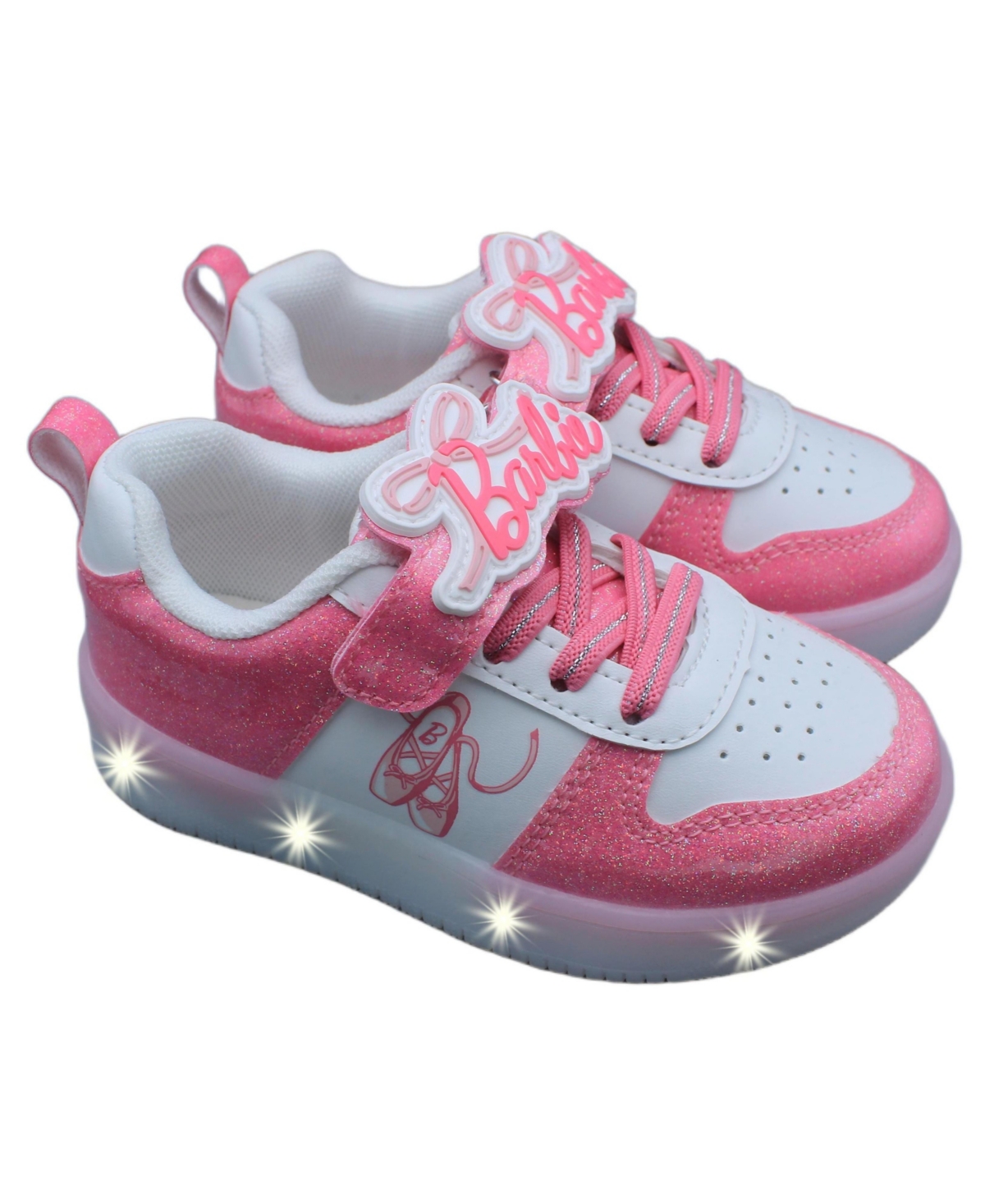 Click here for Barbie Toddler Light-Up Sneakers - Hot pink glitte... prices