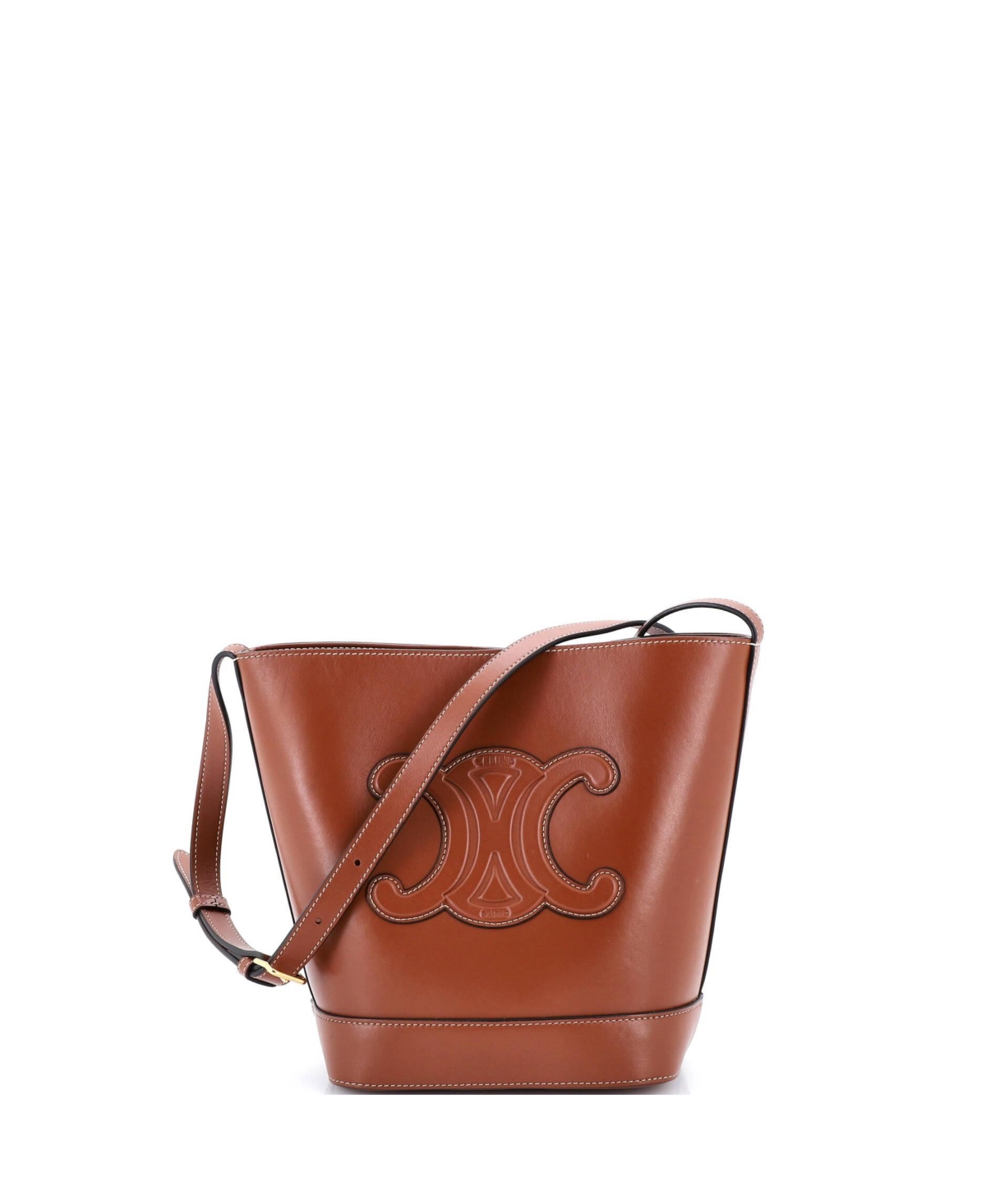 Click here for Pre-Owned Celine Small Cuir Triomphe Bucket Bag Le... prices