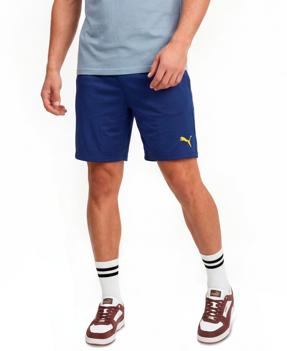 Click here for Puma Mens Woven Logo Shorts - Blue Jewel prices