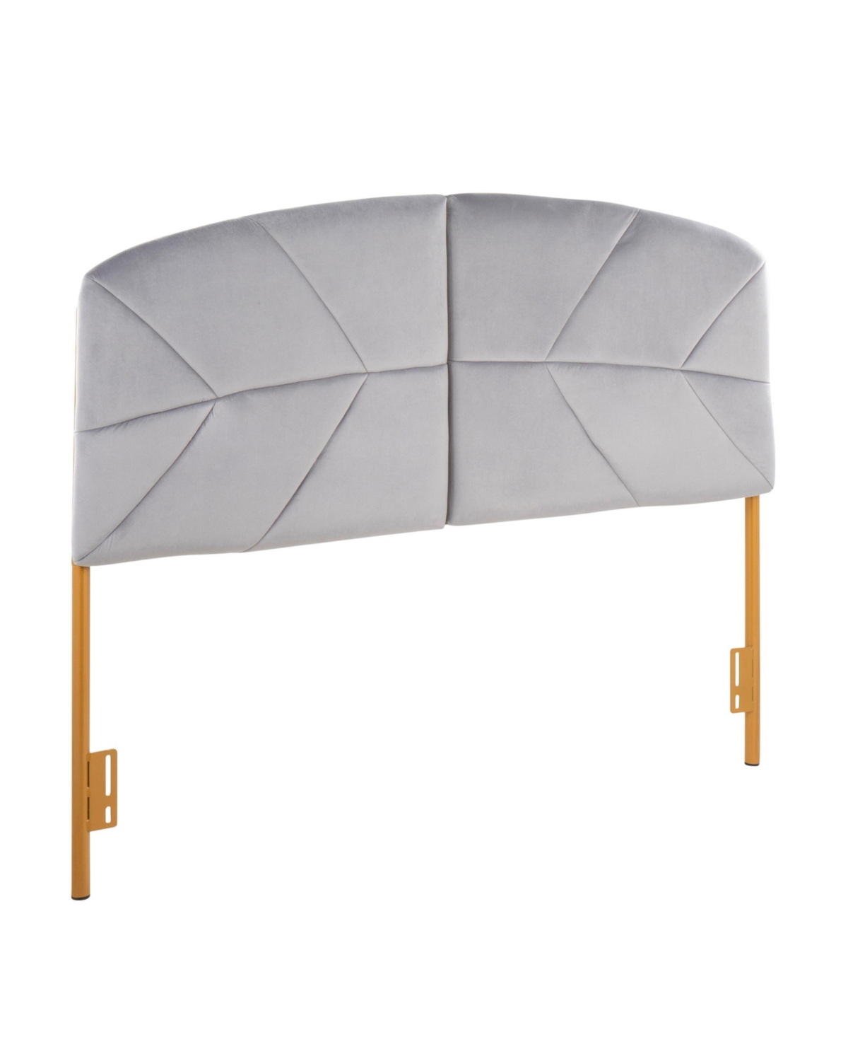 Click here for Flynama Velvet Queen Headboard with Gold Metal Fra... prices