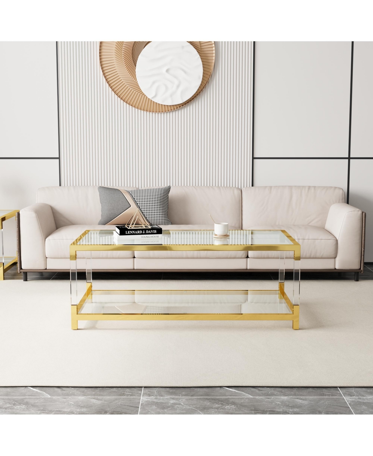 Click here for Rainsken Coffee Table - Double Layer Tempered Glas... prices