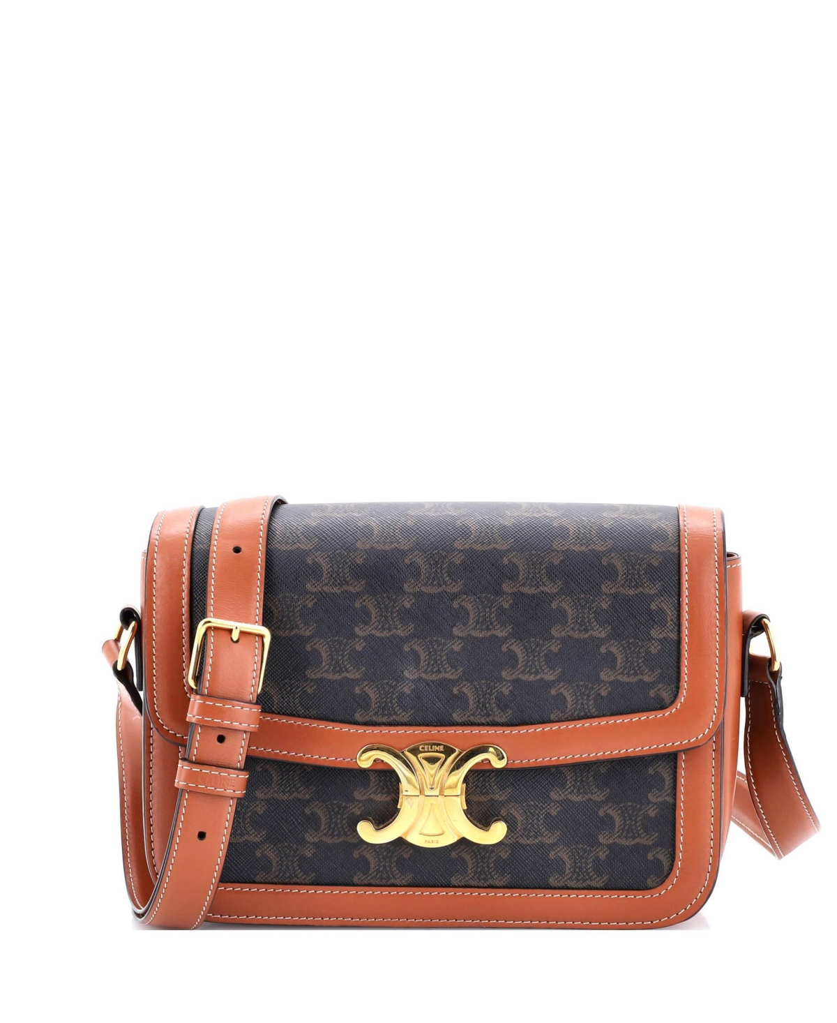 Click here for Pre-Owned Celine Medium Triomphe Shoulder Bag Trio... prices