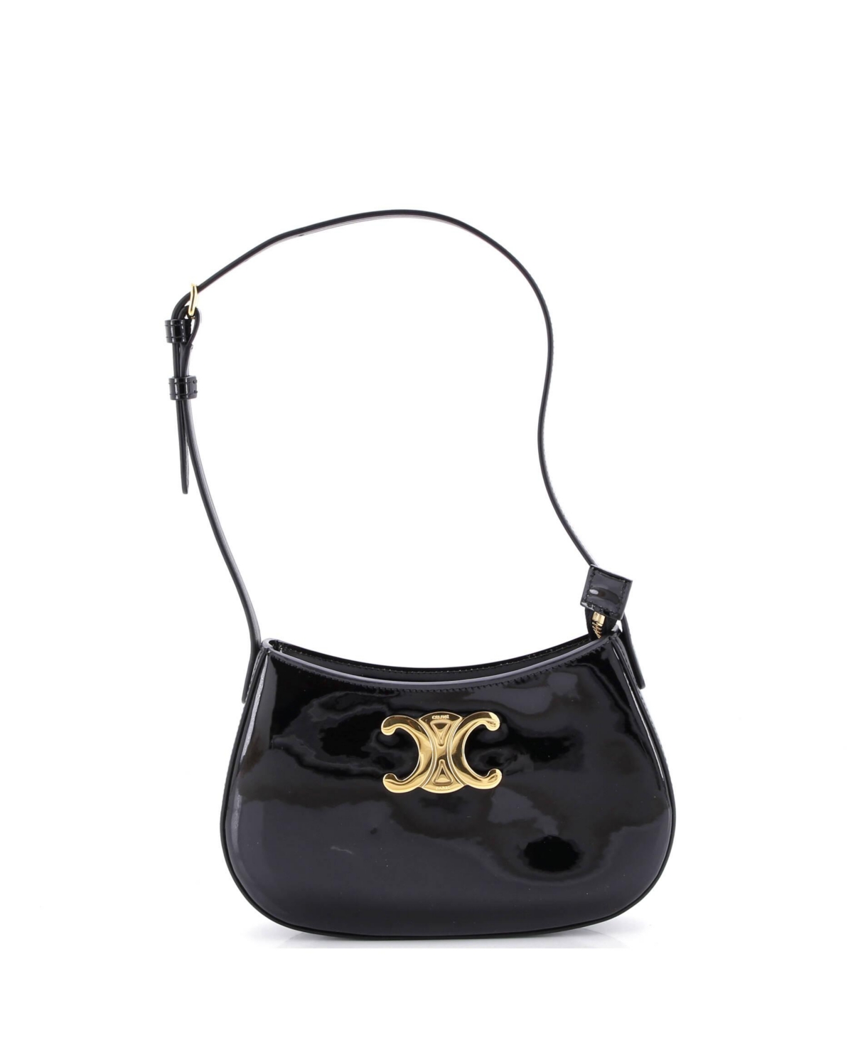 Click here for Pre-Owned Celine Medium Triomphe Tilly Bag Patent... prices