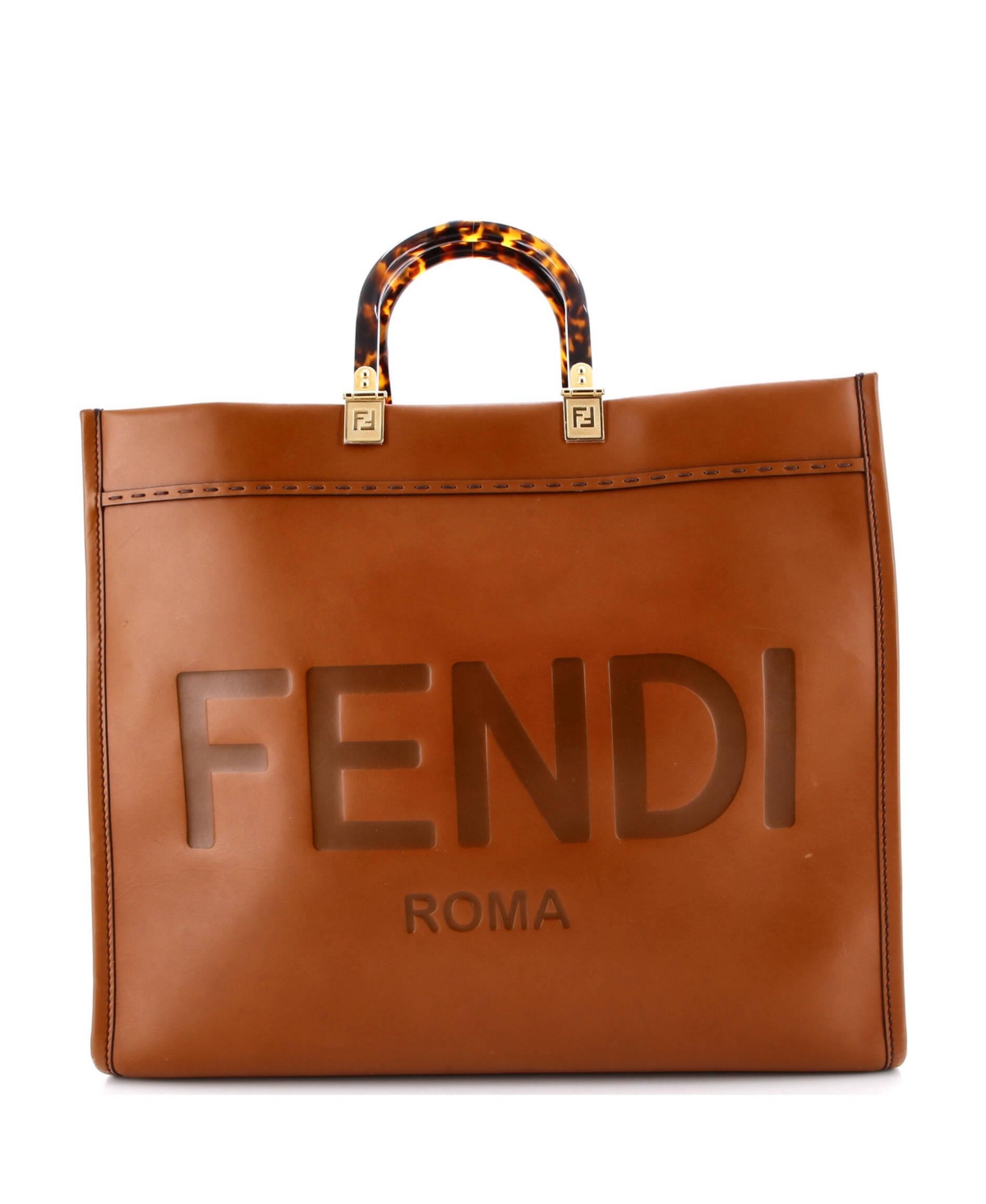 Click here for Pre-Owned Fendi Large Sunshine Shopper Tote Leathe... prices