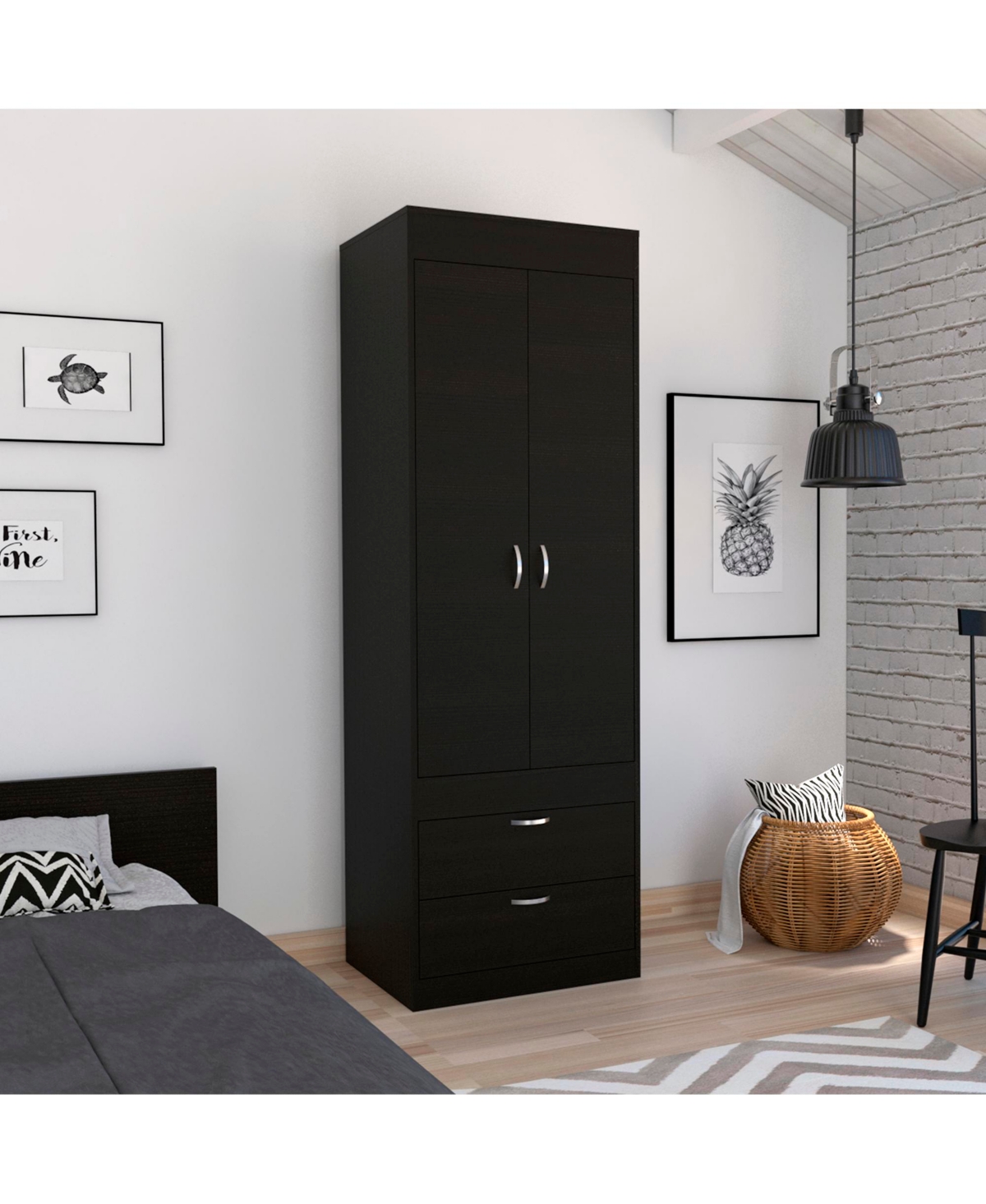 Click here for flynama Lisboa Armoire Double Door with 2 Drawers... prices