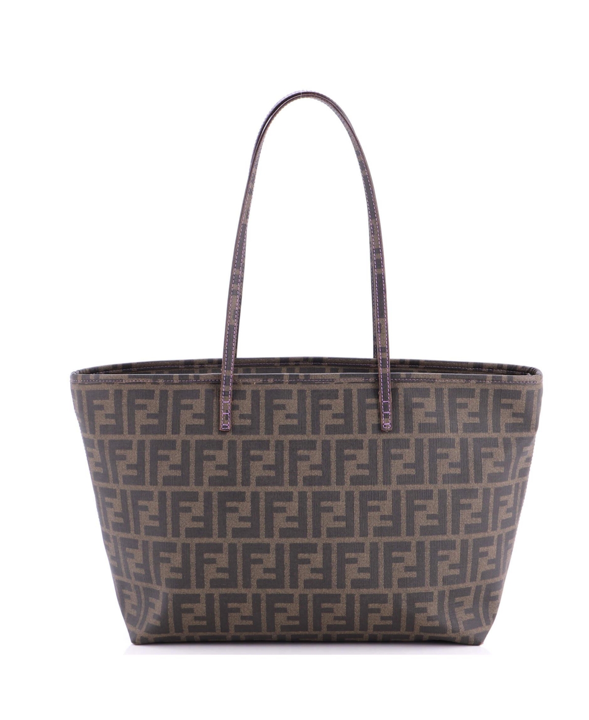 Click here for Pre-Owned Fendi Medium Roll Tote Zucca Coated Canv... prices