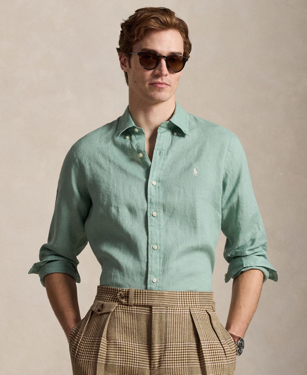 Click here for Polo Ralph Lauren Mens Classic Fit Linen Shirt - F... prices
