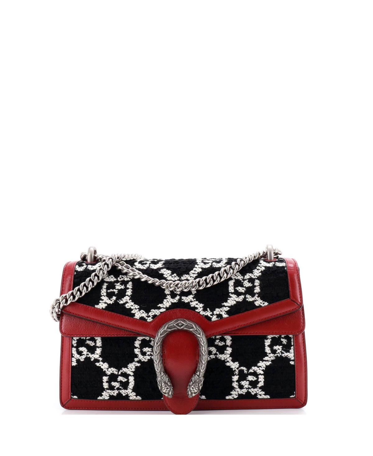 Click here for Pre-Owned Gucci Small Dionysus Bag Gg Tweed - Red prices