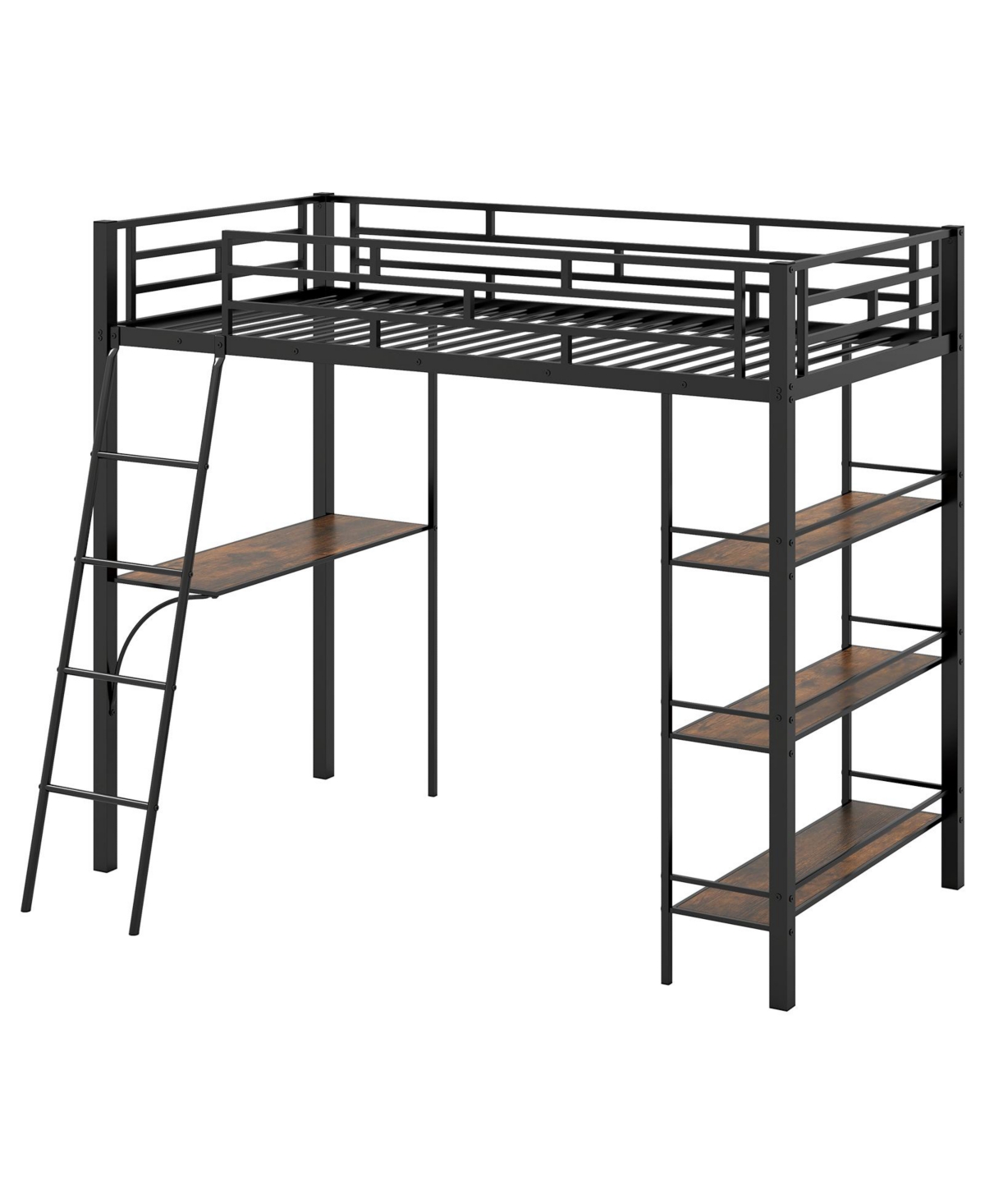Click here for Sugift Twin Loft Bed with Desk and Shelves for Kid... prices