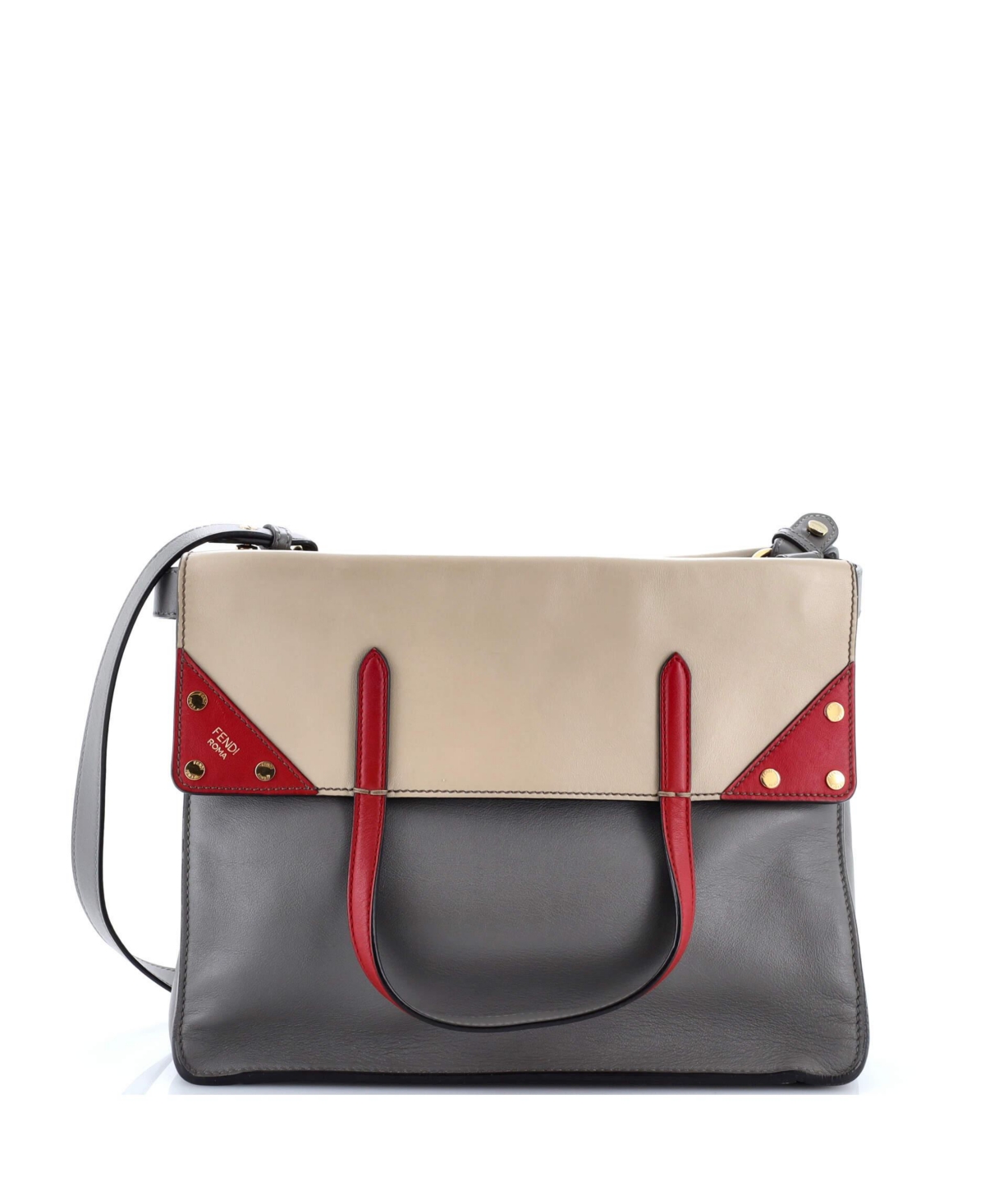Click here for Pre-Owned Fendi Regular Flip Tote Leather - Grey prices