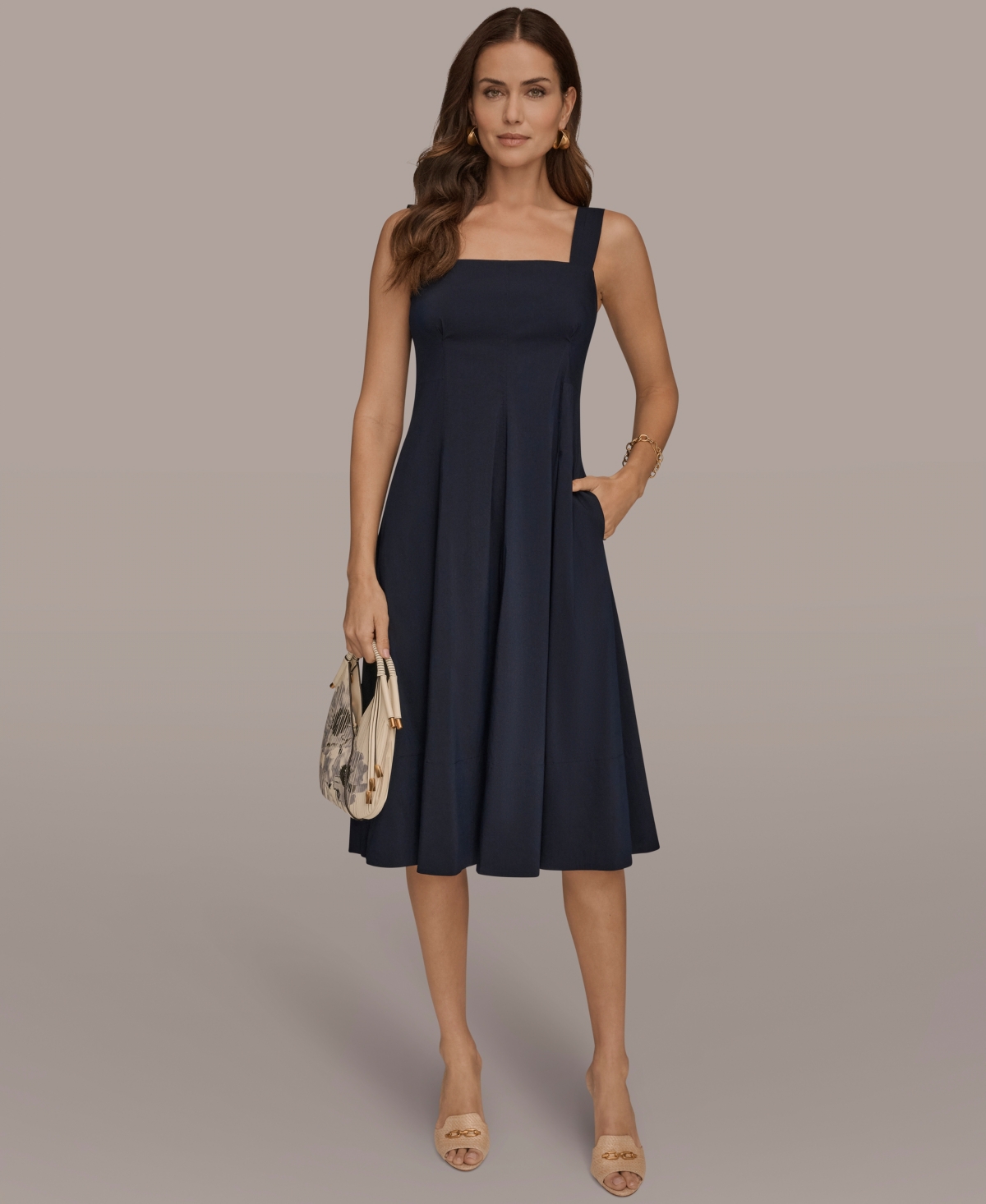 Click here for Donna Karan New York Womens Sleeveless A-Line Dres... prices