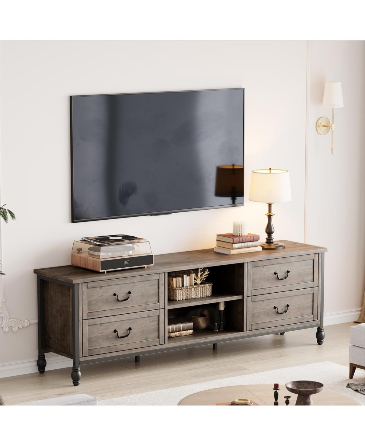 Click here for gaomon 70 Inch Mid-Century Modern Tv Stand with St... prices