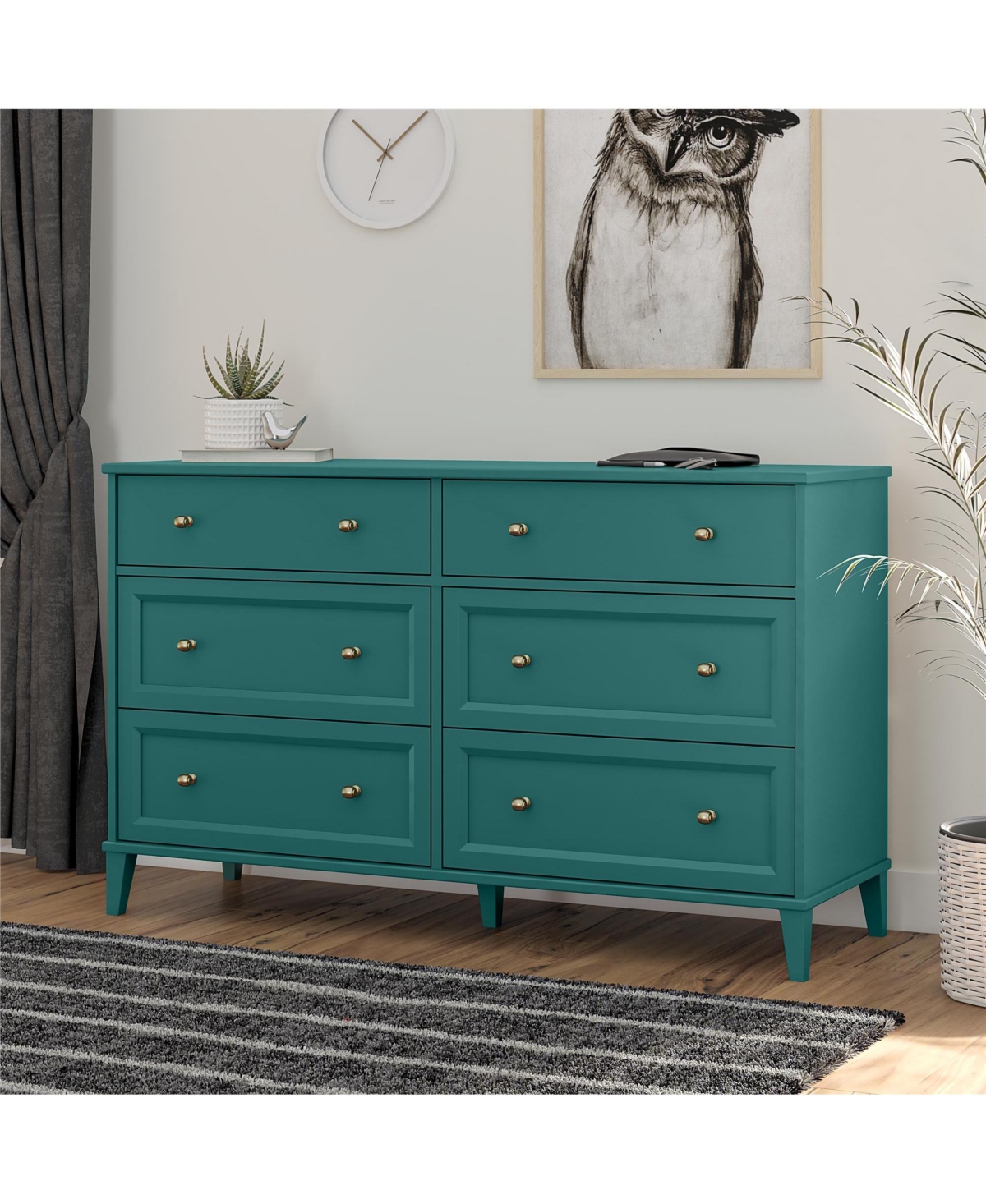 Click here for flynama Modern 4 Drawer Dresser Particleboard Cabi... prices