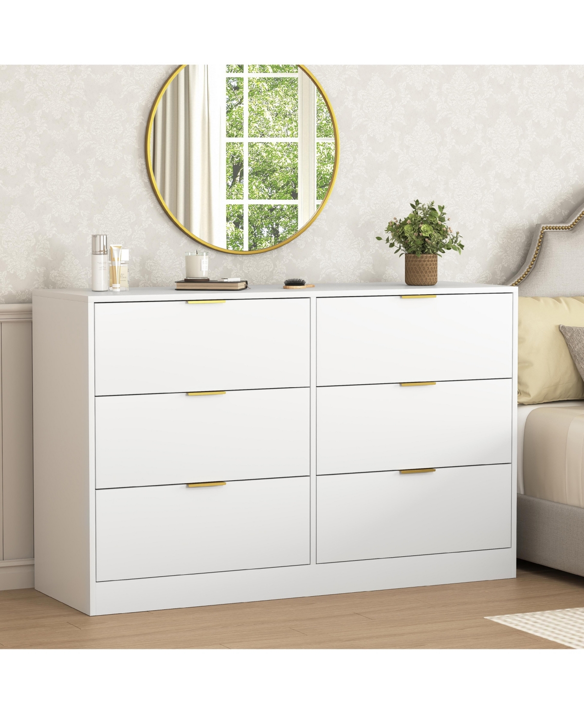 Click here for flynama Simply Modern 6 Drawer Dresser for Bedroom... prices