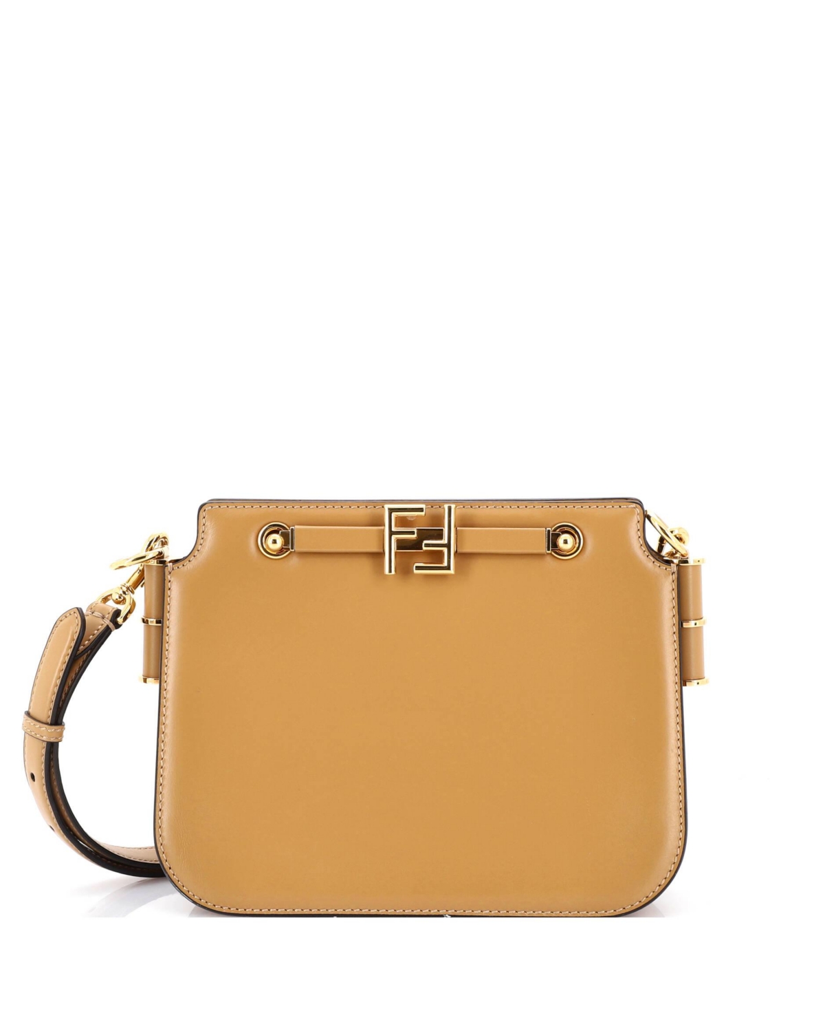 Click here for Pre-Owned Fendi Touch Shoulder Bag Leather - Brown prices
