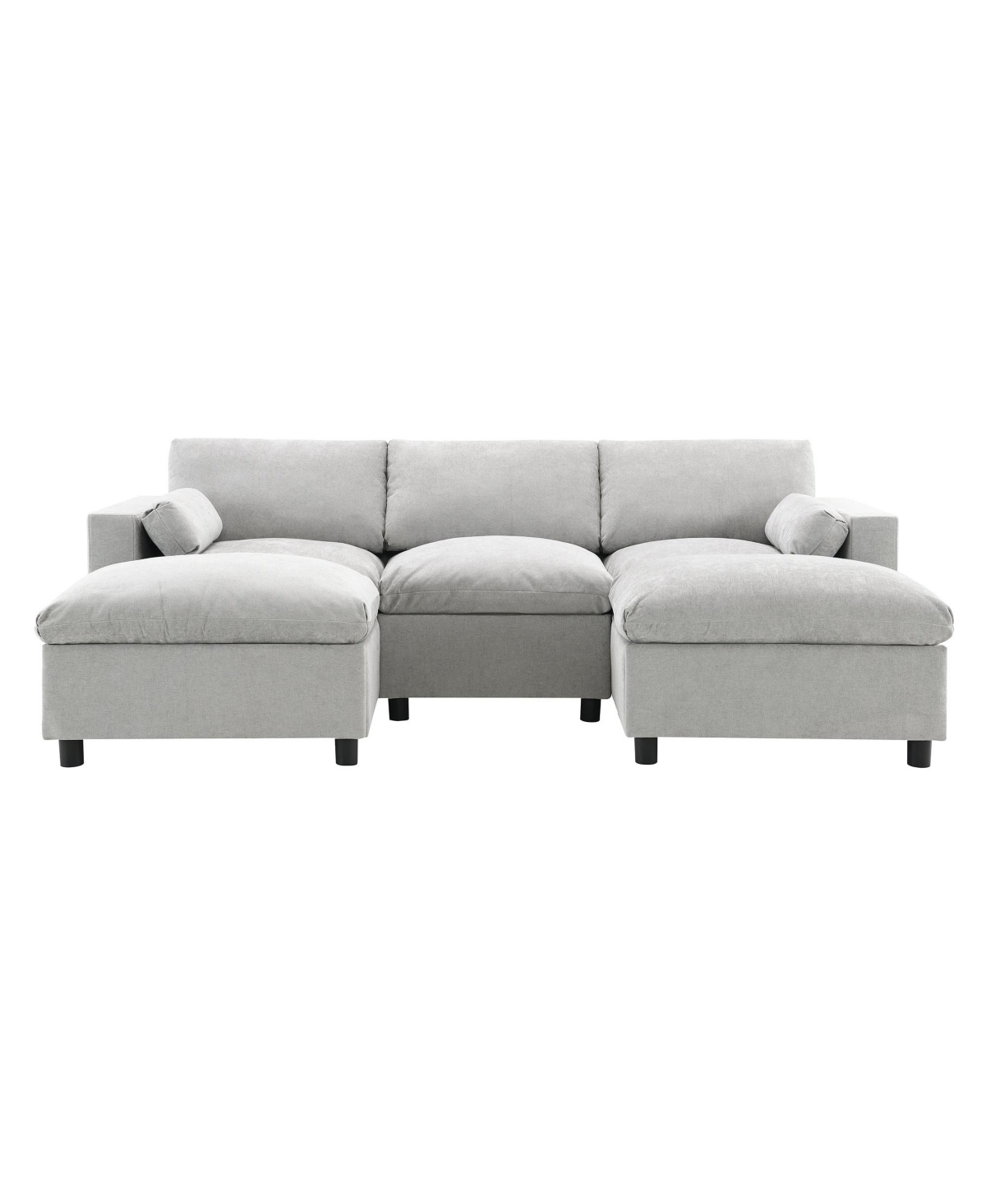 Click here for Clihome 86.5 Chenille Modular Sectional Sofa with... prices