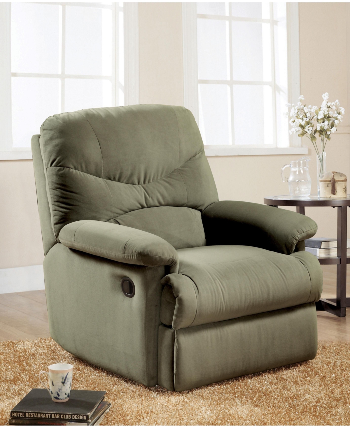 Click here for sumyeg Microfiber Motion Recliner - Sage green prices